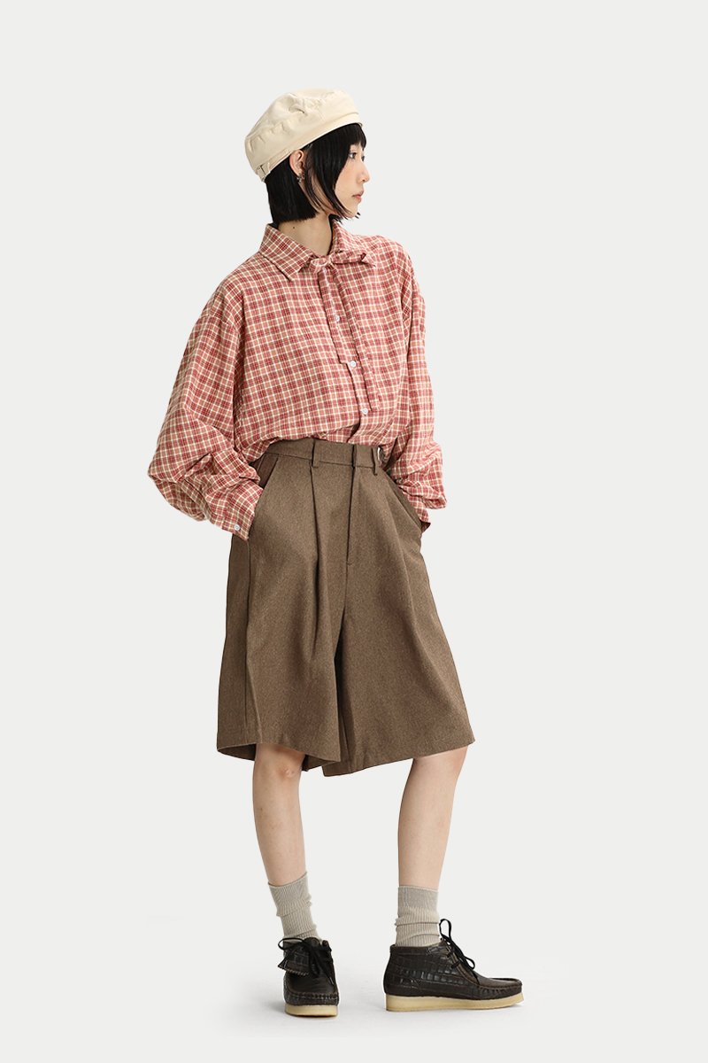 JUNKO SUIT BERMUDAS IN BROWN