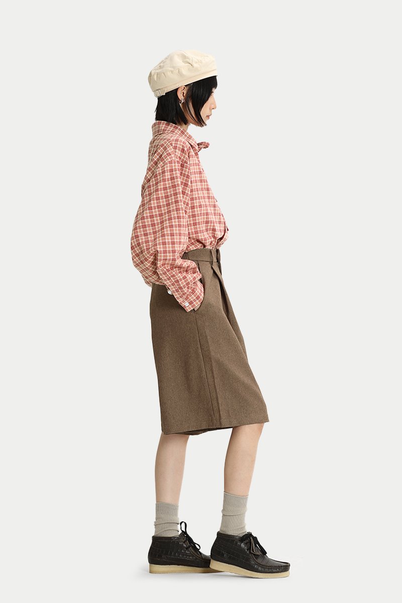 JUNKO SUIT BERMUDAS IN BROWN
