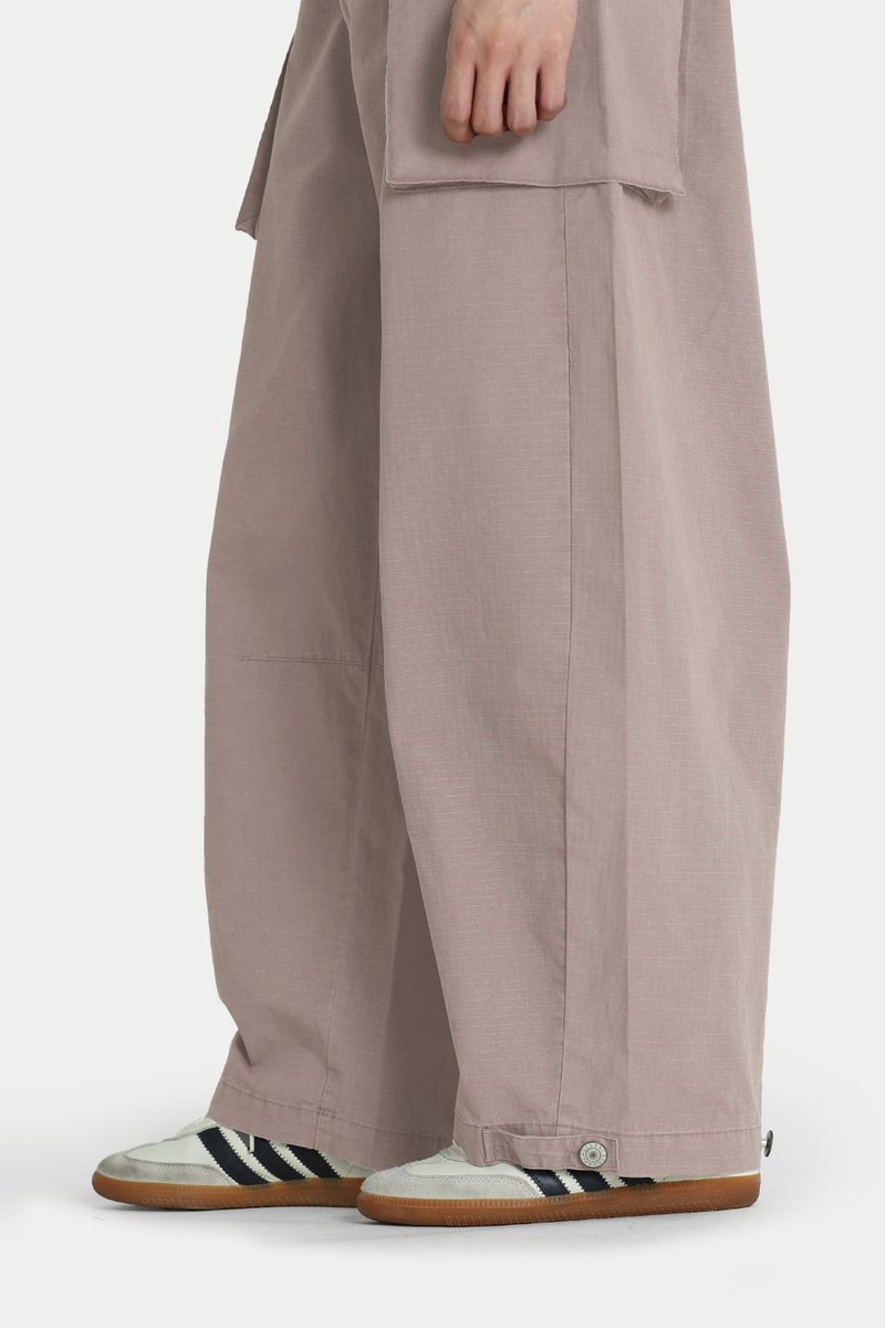 GUS RELAXED-FIT MONKEY TROUSERS IN MAUVE