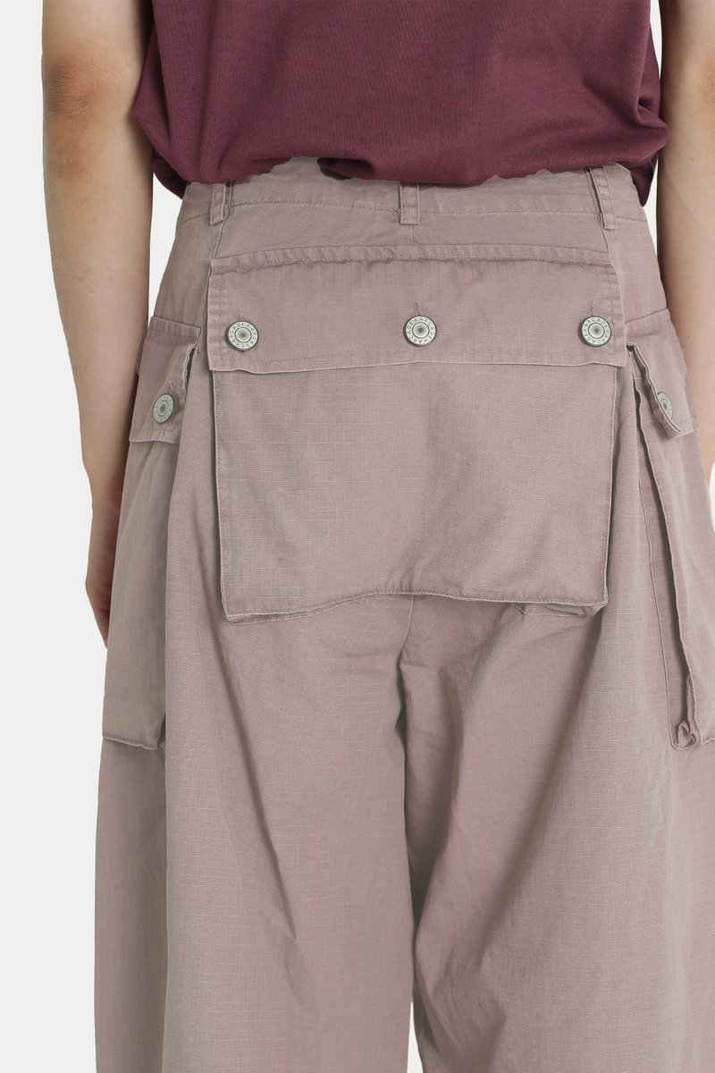 GUS RELAXED-FIT MONKEY TROUSERS IN MAUVE
