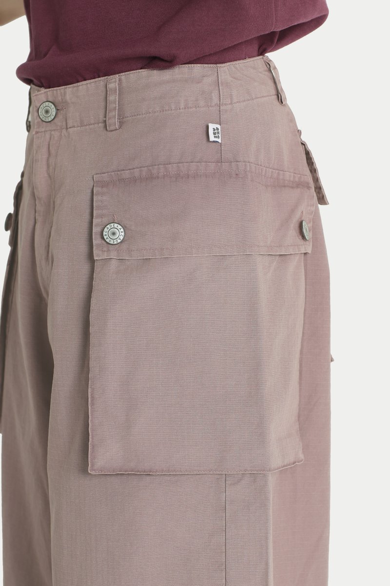 GUS RELAXED-FIT MONKEY TROUSERS IN MAUVE