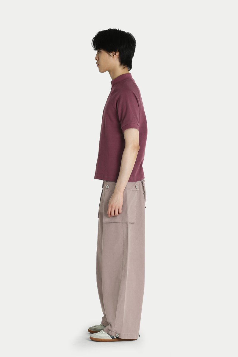 GUS RELAXED-FIT MONKEY TROUSERS IN MAUVE