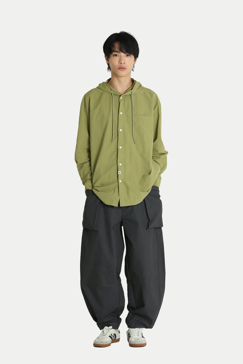 GUS RELAXED-FIT MONKEY TROUSERS IN CHARCOAL
