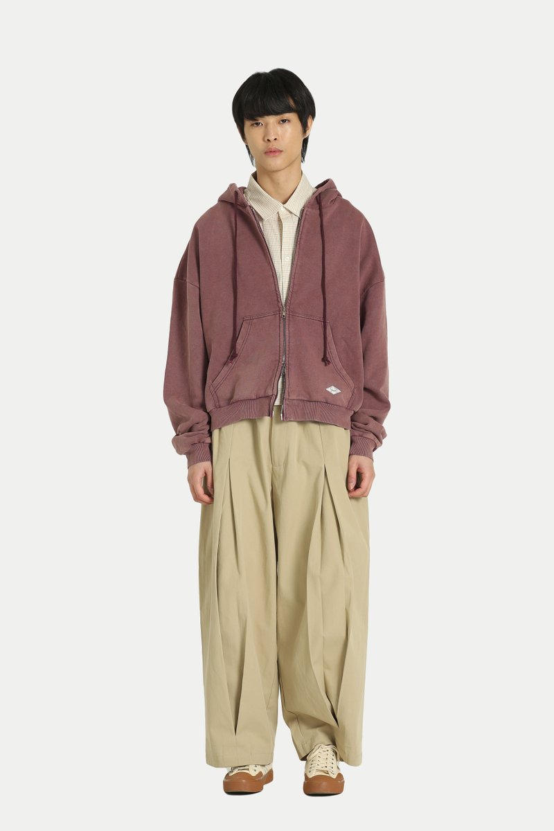 PABLO BOXY-FIT HOODIE IN BURGUNDY