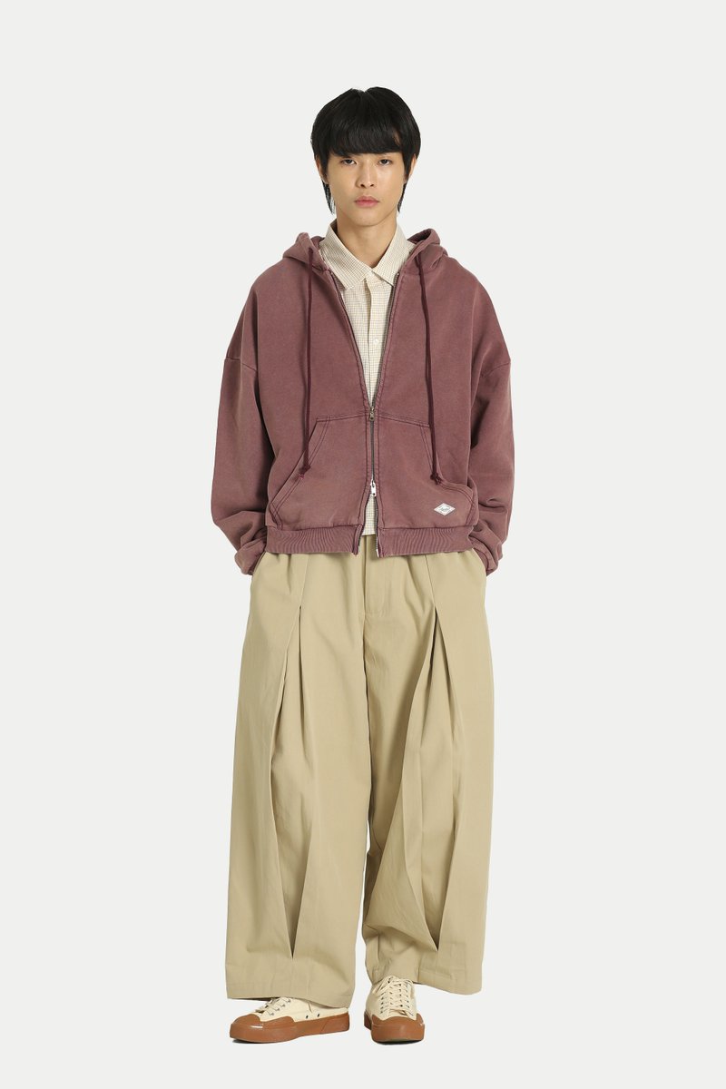 PABLO BOXY-FIT HOODIE IN BURGUNDY